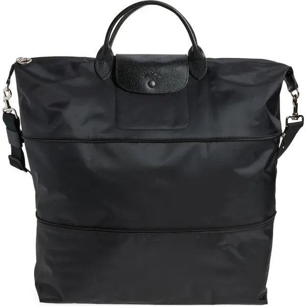 Longchamp Le Pliage One S Canvas Travel Bag Expandable - Black