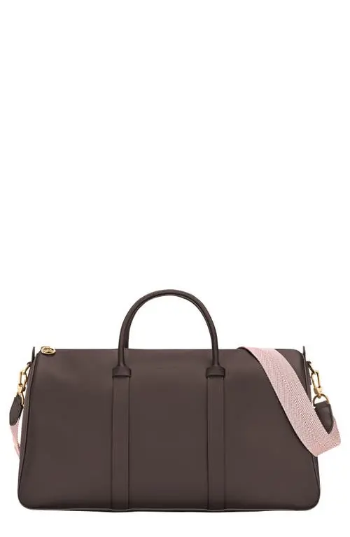 Longchamp Daylong Chevron Xl Travel Messenger Bag - Mocha