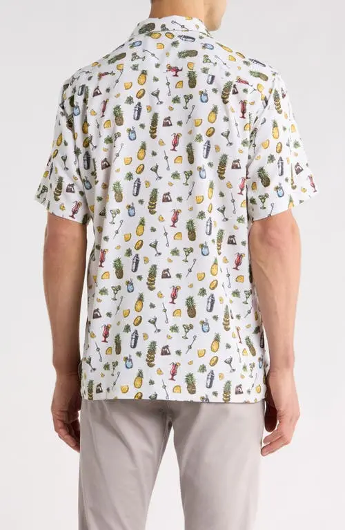 Tommy Bahama Coastal Ease Shake & Sip Cocktail Print Islandzone® Camp Shirt