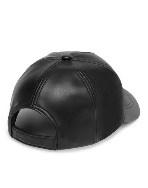 Philipp Plein Eco Leather Baseball Cap With Signature Embroidery