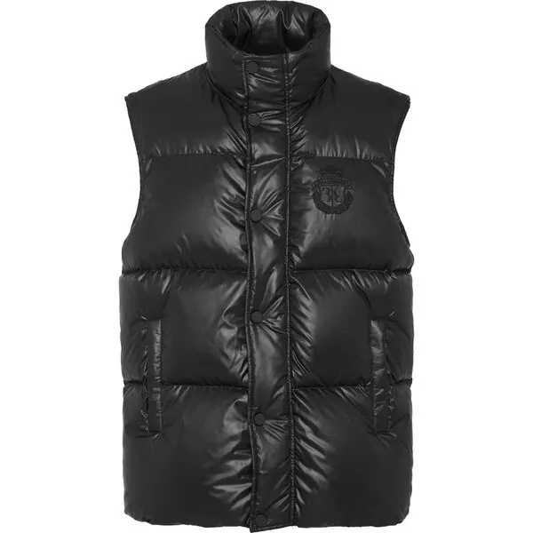 BILLIONAIRE Short Puffer Vest - Black