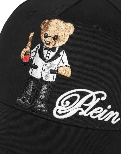 Philipp Plein Embroidered Teddy Bear Baseball Cap