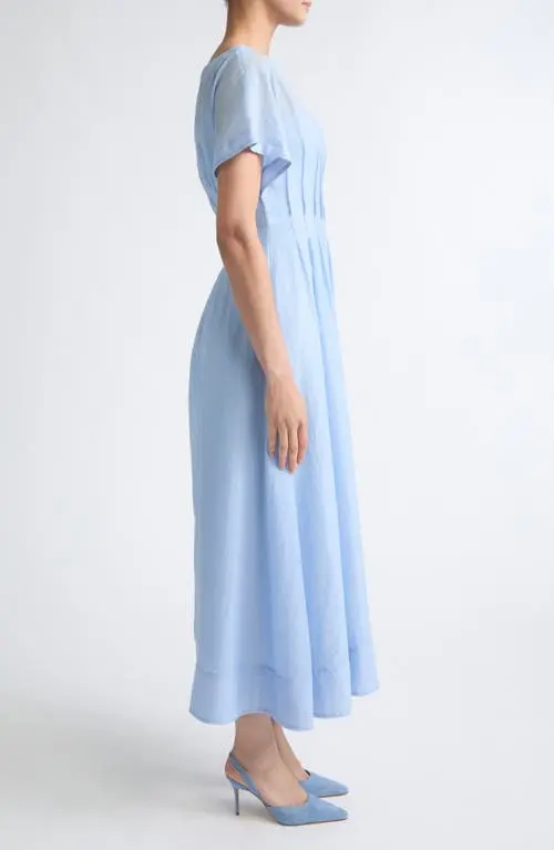 Lela Rose Textured Gauze Midi Dress