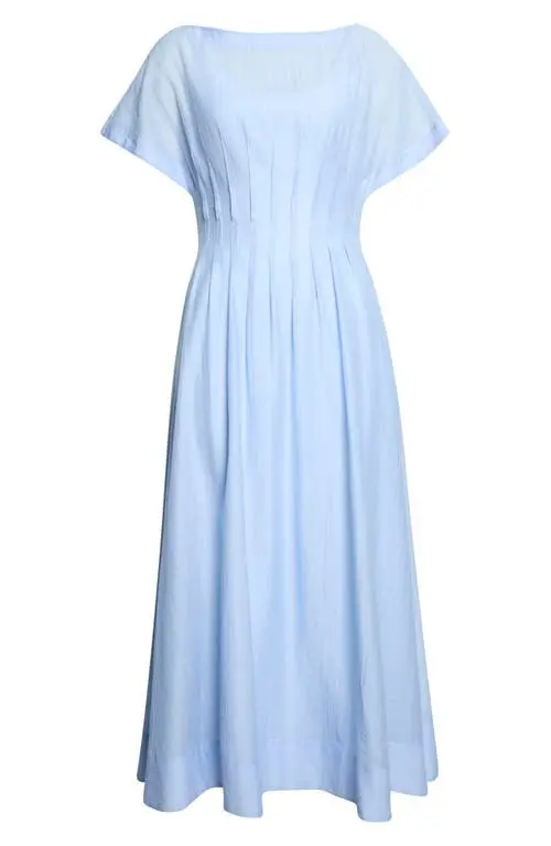 Lela Rose Textured Gauze Midi Dress