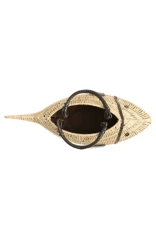 Staud Cleo Wicker Fish Top Handle Bag