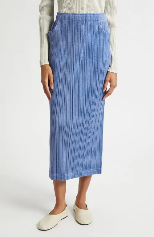 Issey Miyake Trompe L'oeil Pleated Midi Skirt