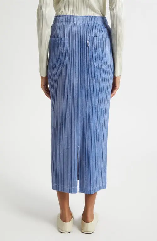 Issey Miyake Trompe L'oeil Pleated Midi Skirt