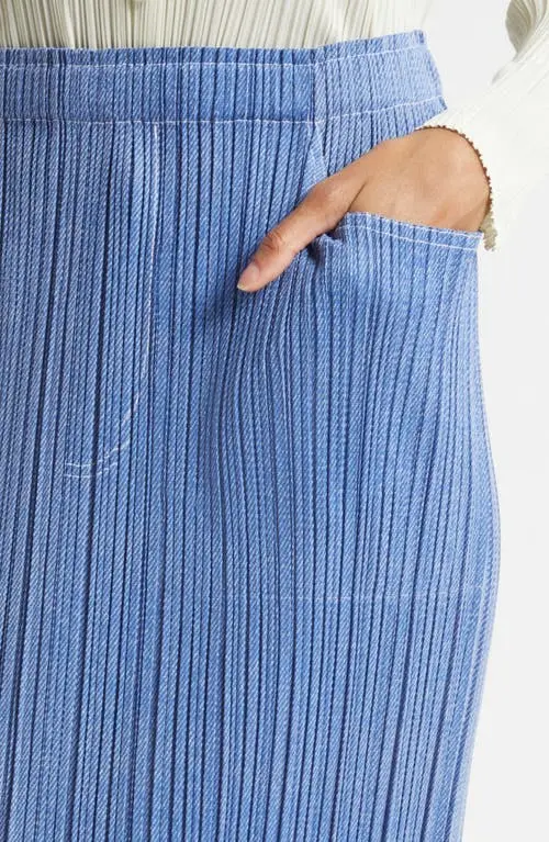 Issey Miyake Trompe L'oeil Pleated Midi Skirt