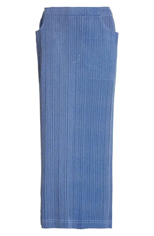 Issey Miyake Trompe L'oeil Pleated Midi Skirt