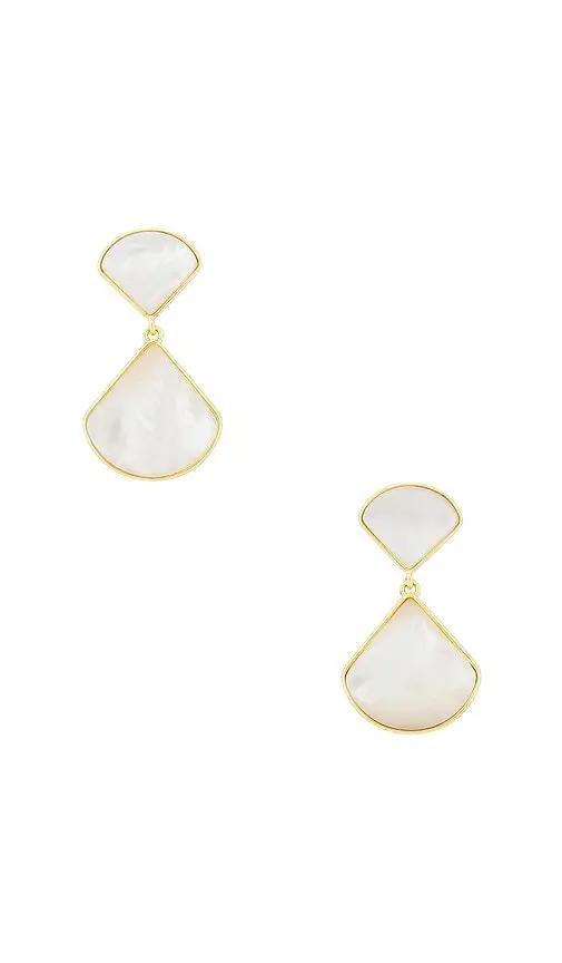 Shashi Julien Drop Earrings - Ivory