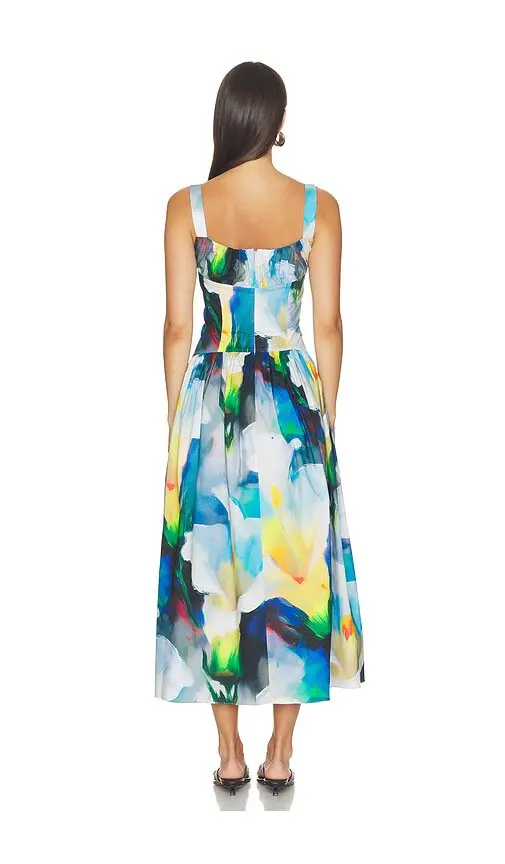 Prabal Gurung Ruched Waist Yoke Dress