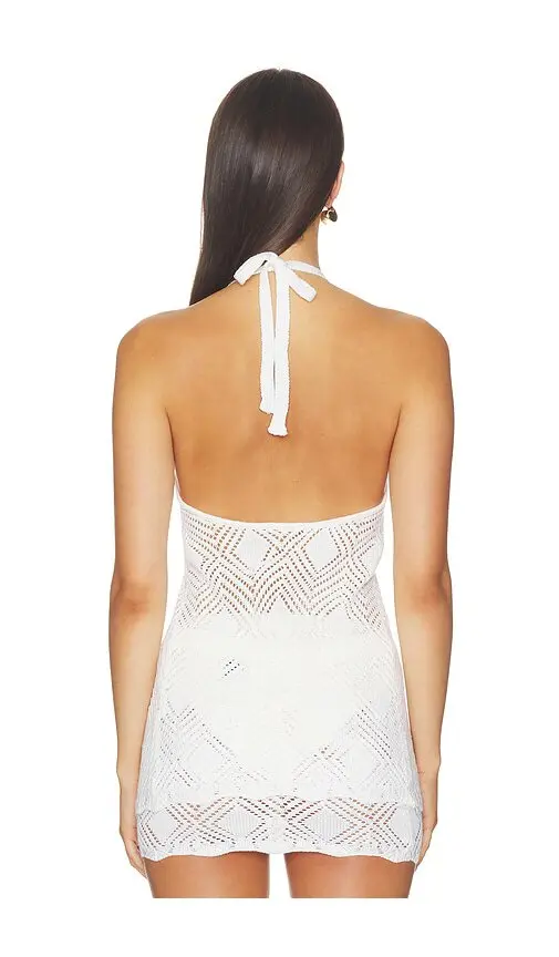 SNDYS. Kinny Crochet Halter Top