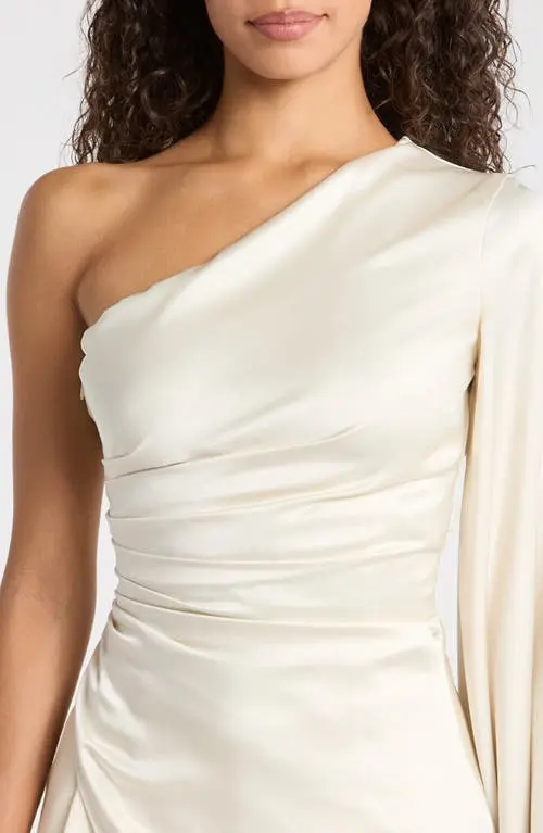 House Of Cb Nicolette Satin One Sleeve Top