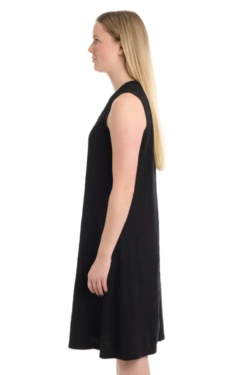 Wilt Sleeveless Lace Yoke Knee-length Dress - Black