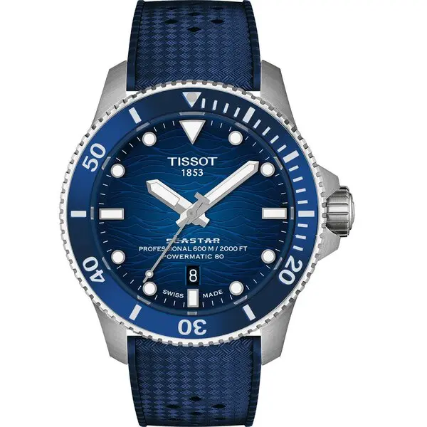 TISSOT Seastar 2000 Professional Powermatic 80 Watch - Blue Gradient