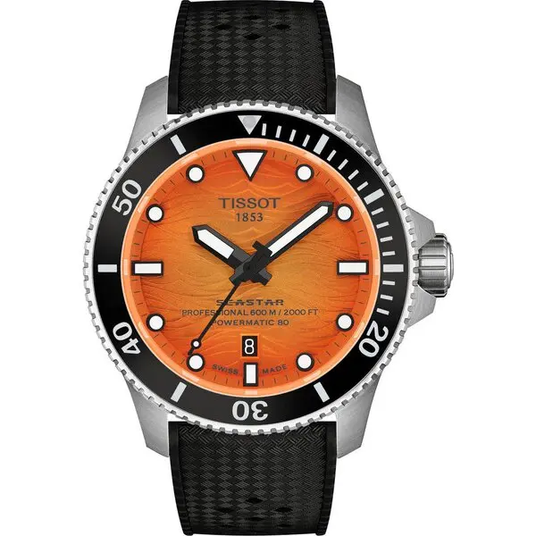 TISSOT Seastar 2000 Professional Powermatic 80 Diver Watch - Orange