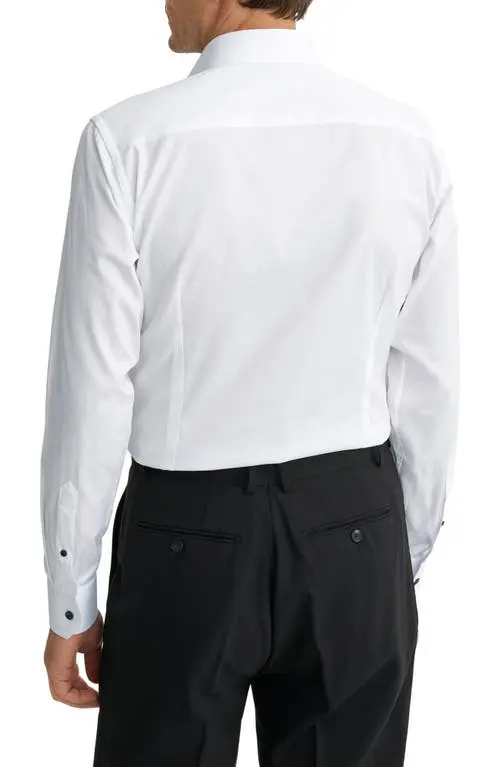 Eton Slim Fit Cotton Twill Dress Shirt - White