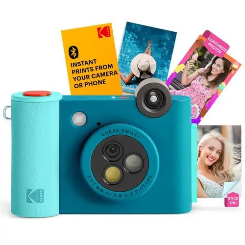 KODAK Smile+ Wireless Digital Instant Print Camera With Effect Lenses & Zink Technology - Blue