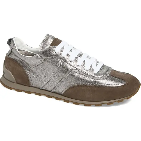 Brunello Cucinelli T-toe Low Top Runner Sneaker - Titanium