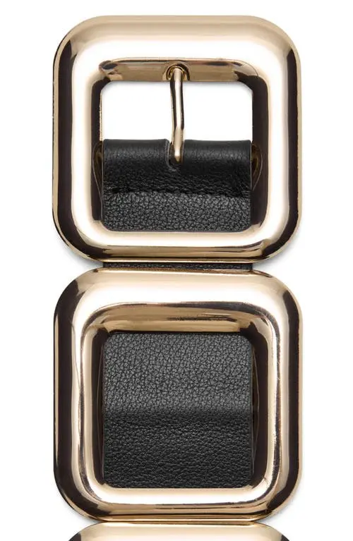 Mango Square Hardware Leather Belt