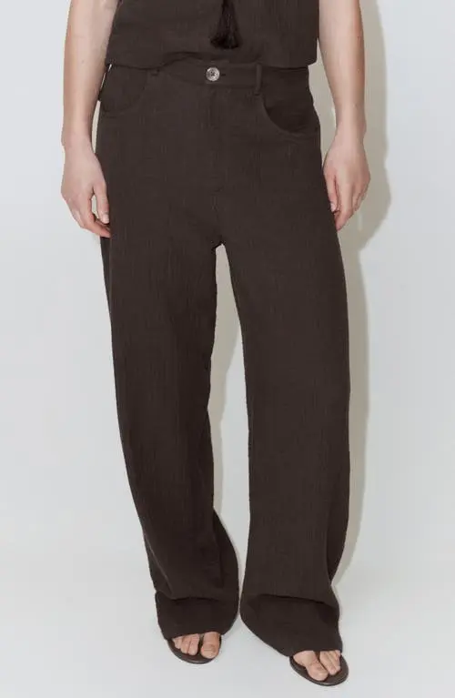 Mango Crinkled Cotton Balloon Pants
