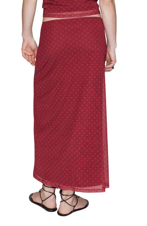 Mango Polka Dot Tulle Maxi Skirt