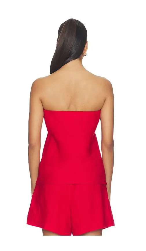 Donni. The Linen Tube Top - Red