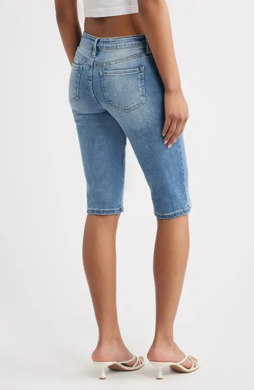 YMI Essential Low Rise Denim Capri Jeans - Medium Blue