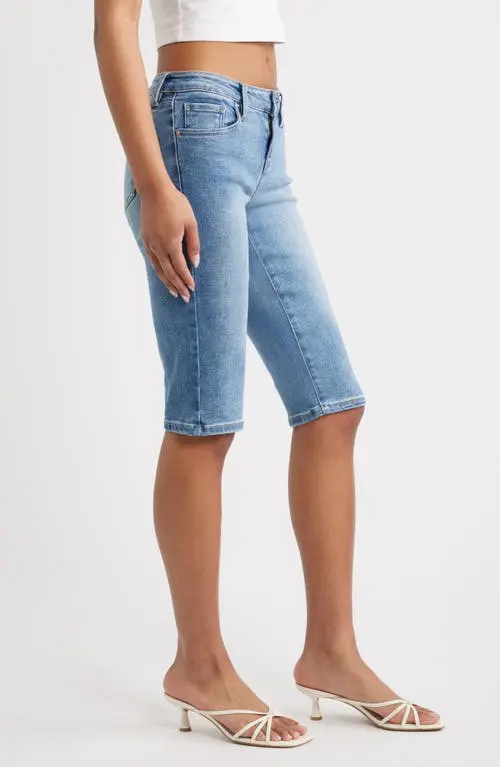 YMI Essential Low Rise Denim Capri Jeans - Medium Blue