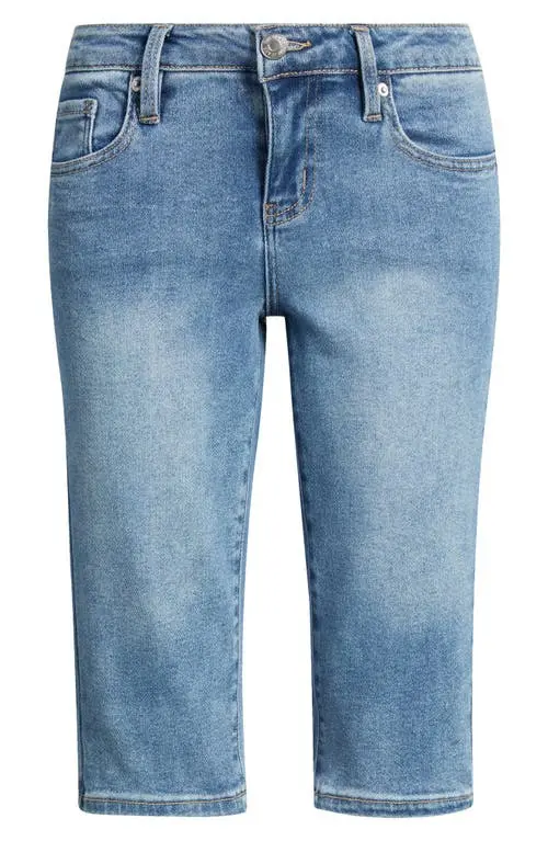 YMI Essential Low Rise Denim Capri Jeans - Medium Blue