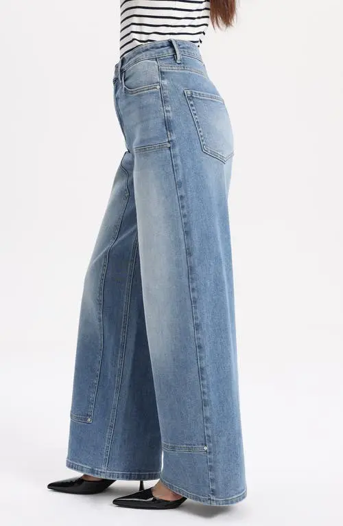 BAYEAS High Waist Barrel Leg Jeans