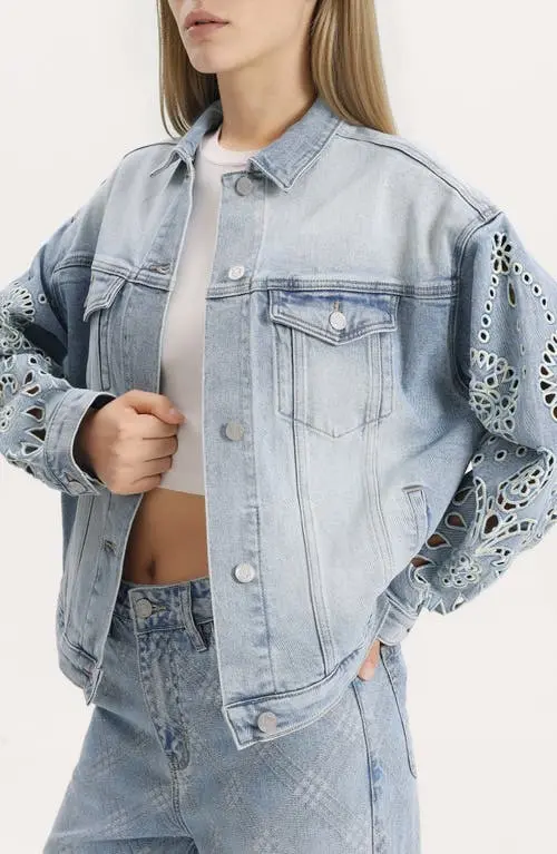 BAYEAS Embroidered Denim Jacket