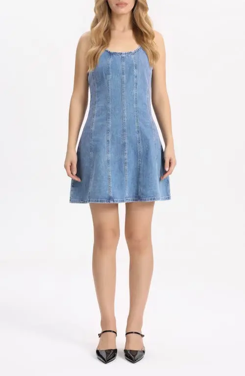 BAYEAS Denim Pinafore Dress