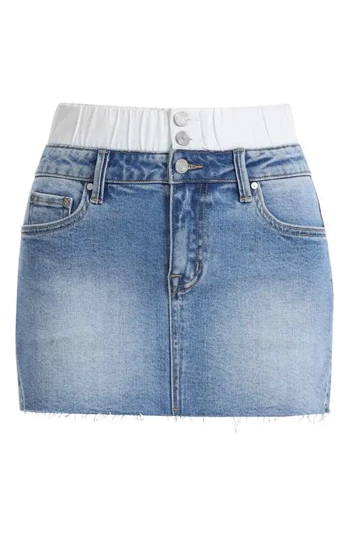 BAYEAS High Waist Denim Miniskirt