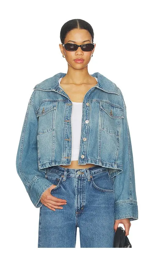 Free People Side To Side Denim Jacket