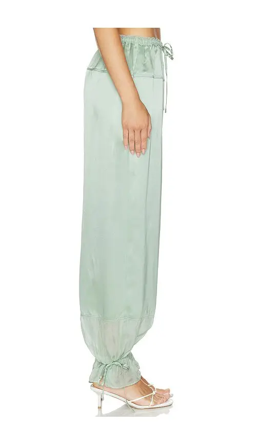 Ulla Johnson Camile Silk Cinched Pant - Mint