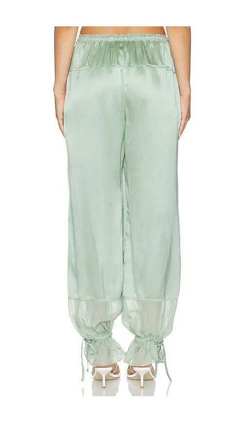 Ulla Johnson Camile Silk Cinched Pant - Mint