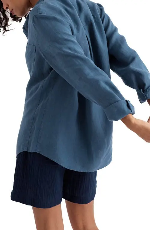 SEASALT CORNWALL Hazel Branch Linen Button-up Shirt