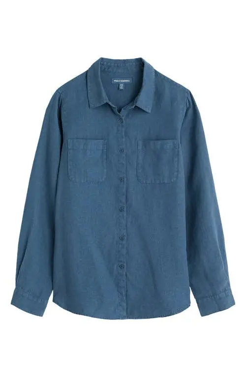 SEASALT CORNWALL Hazel Branch Linen Button-up Shirt