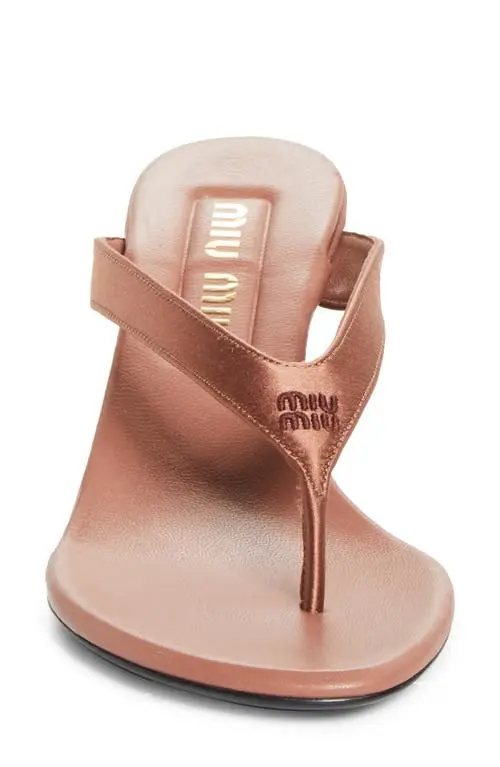 Miu Miu Leather Thong Sandal