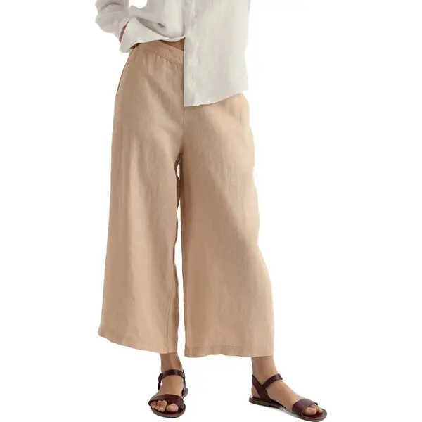 SEASALT CORNWALL Merrivale Linen Culottes - Whelk