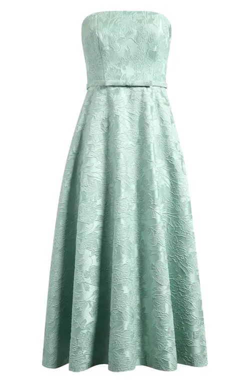 Sachin & Babi Darian Floral Jacquard Strapless Gown