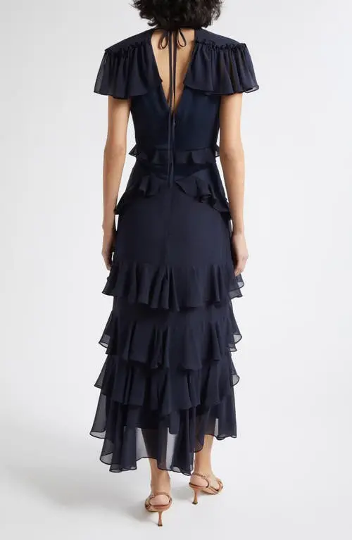 Cinq À Sept Tatum Ruffle Maxi Dress