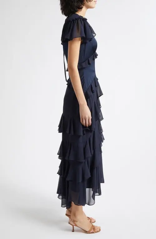 Cinq À Sept Tatum Ruffle Maxi Dress