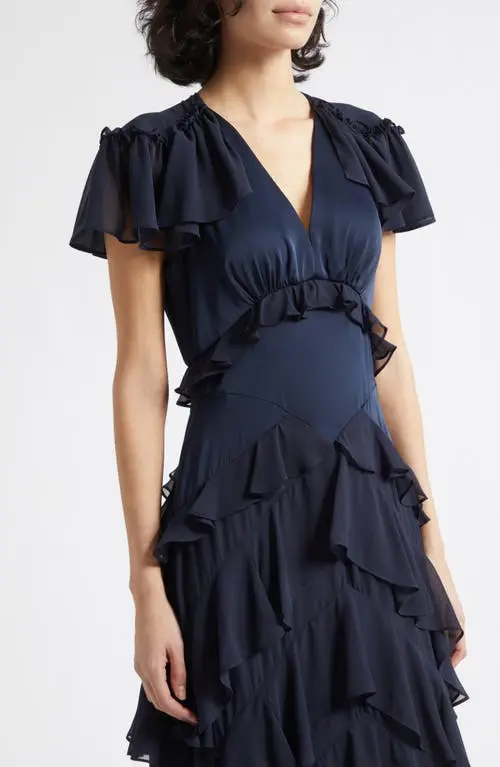 Cinq À Sept Tatum Ruffle Maxi Dress