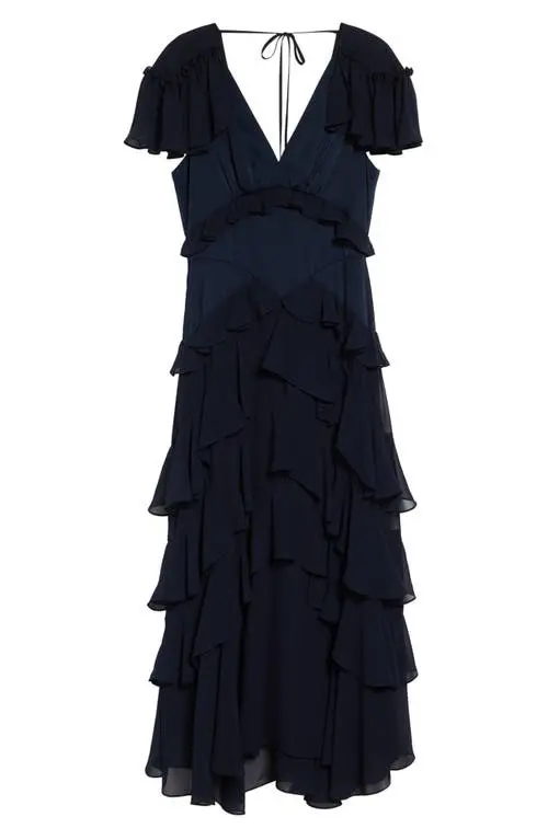 Cinq À Sept Tatum Ruffle Maxi Dress