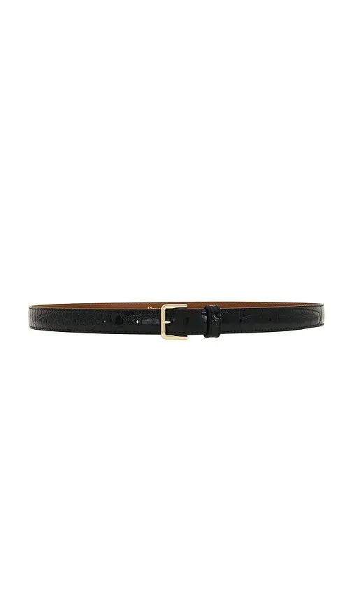 FLATTERED Barbara Belt In Croc Leather - Black