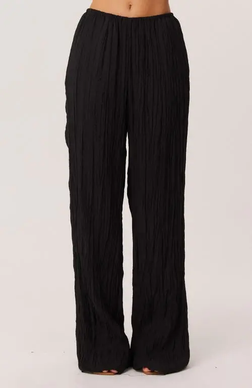 SNDYS. Crinkle Wide Leg Pants - Black