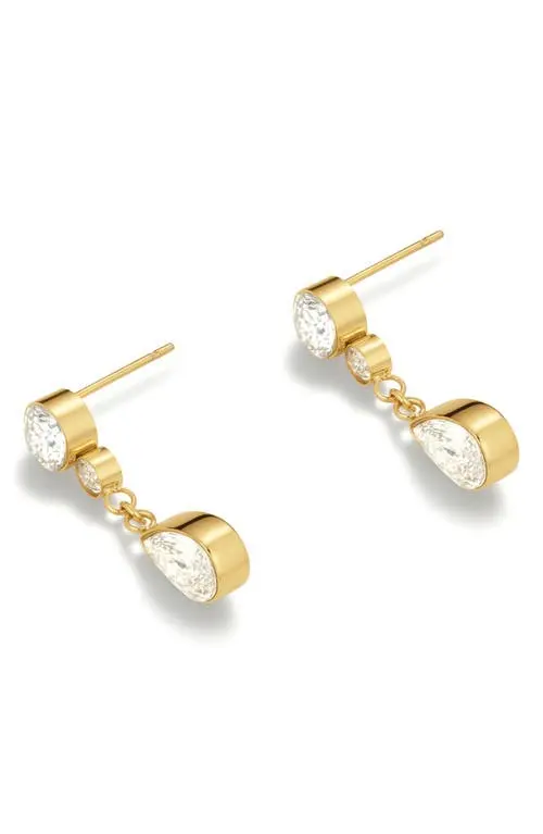 D.LOUISE Pear Drop Crystal Earrings