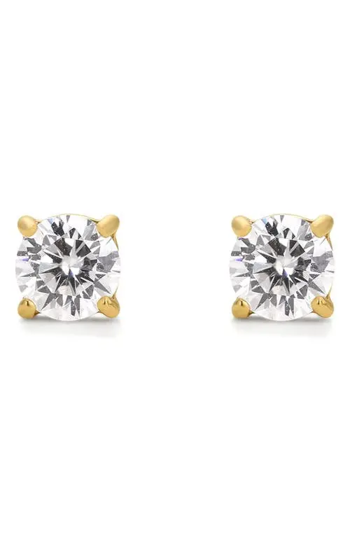 D.LOUISE Classic Cubic Zirconia Tennis Stud Earrings - Gold